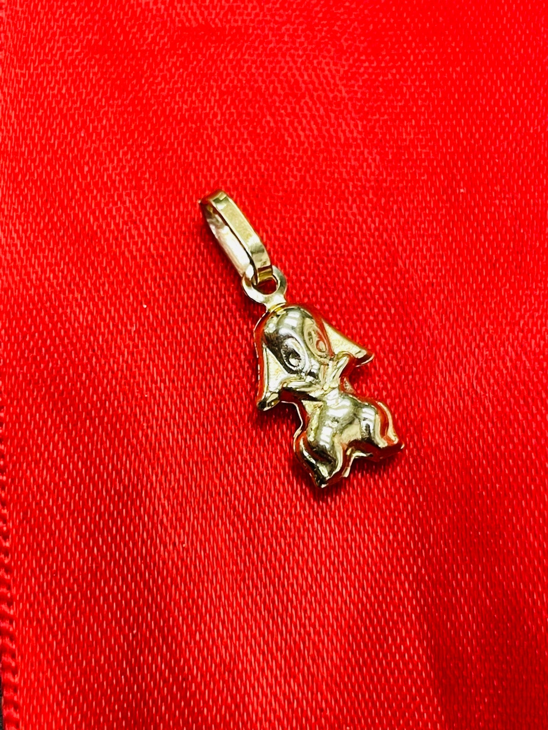 Cute! 10K Yellow Gold Mini Dog Puppy Puffy Pendant Charm .50” - Etsy