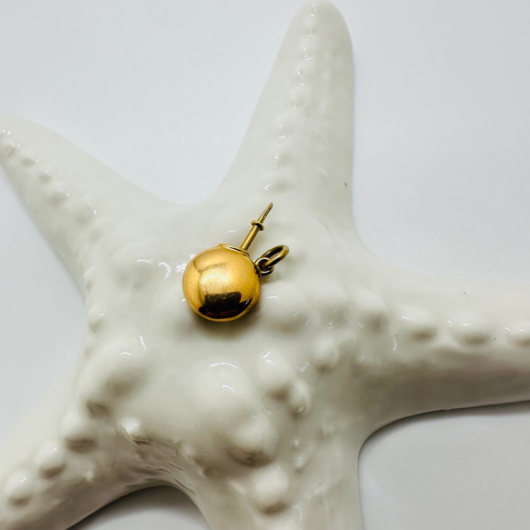 Vintage Solid Yellow 18K Yerba Mate Drink Gold Charm - Etsy