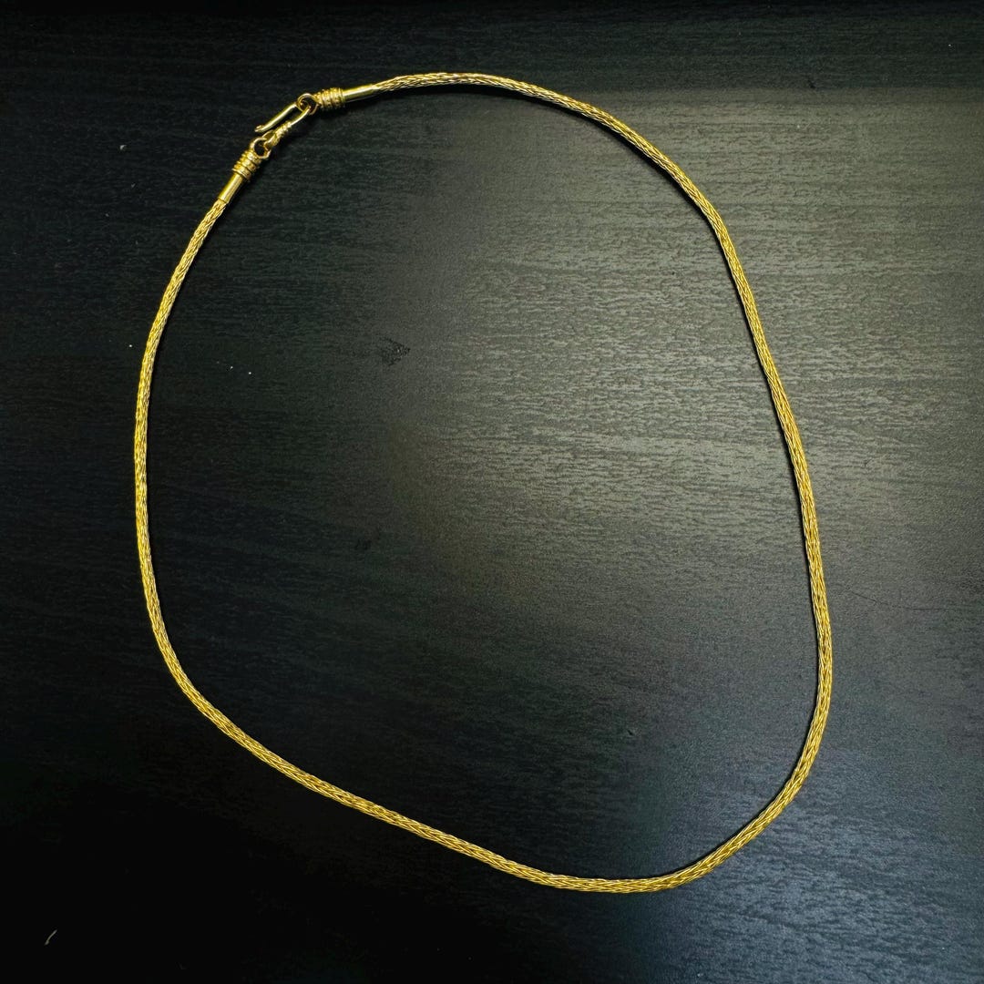 Solid 22K Yellow Gold Supple Snake Rope Chain 15.5” 2mm - Etsy