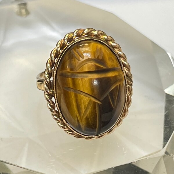 Gold Scarab Ring - Etsy