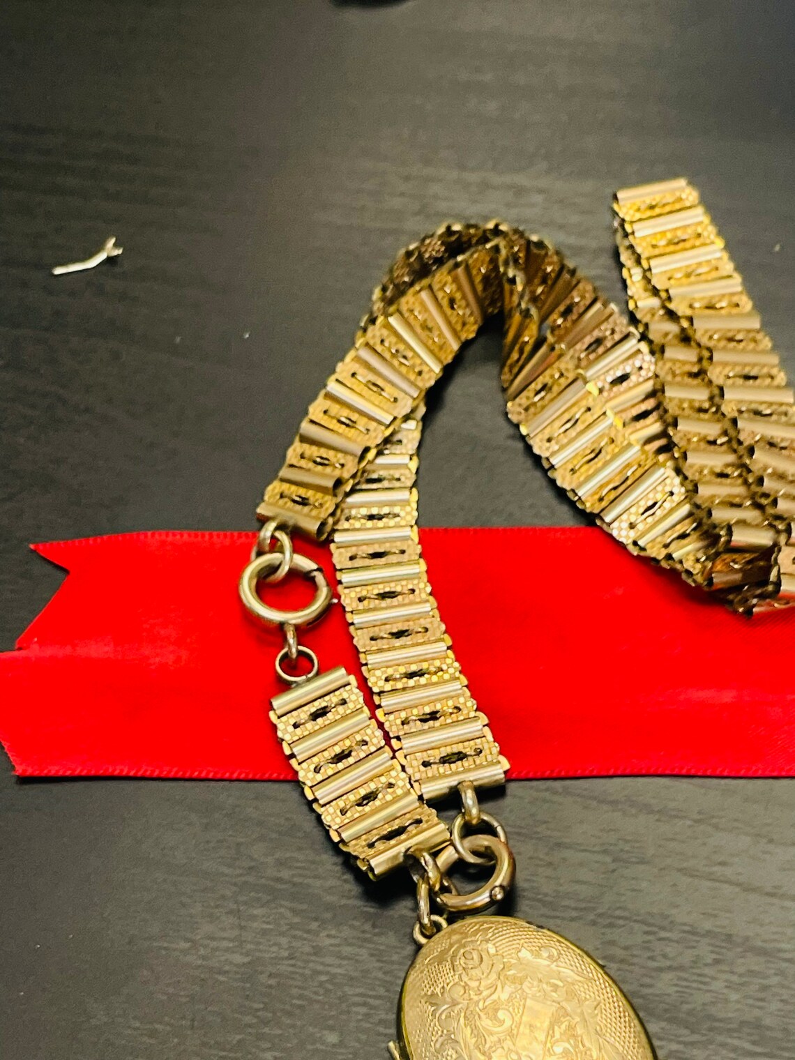 Antique Victorian Gold Filled Book Chain and Locket Exquisite - Etsy