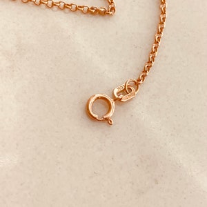 18” 2mm Solid 10K Pink Rose Gold Rolo Link Necklace Chain - Etsy