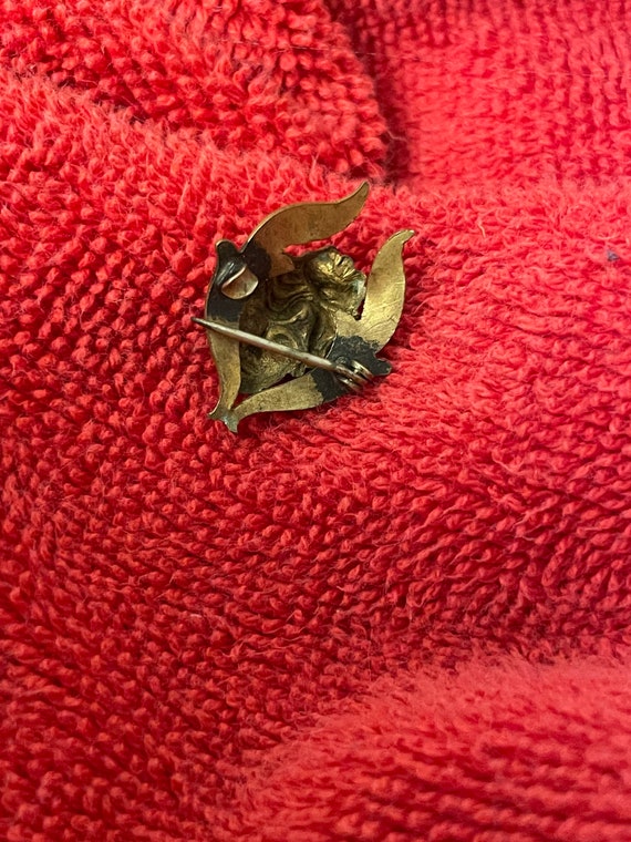 Gorgeous Art Nouveau Antique Gold Tone Repousse Lady … - Gem