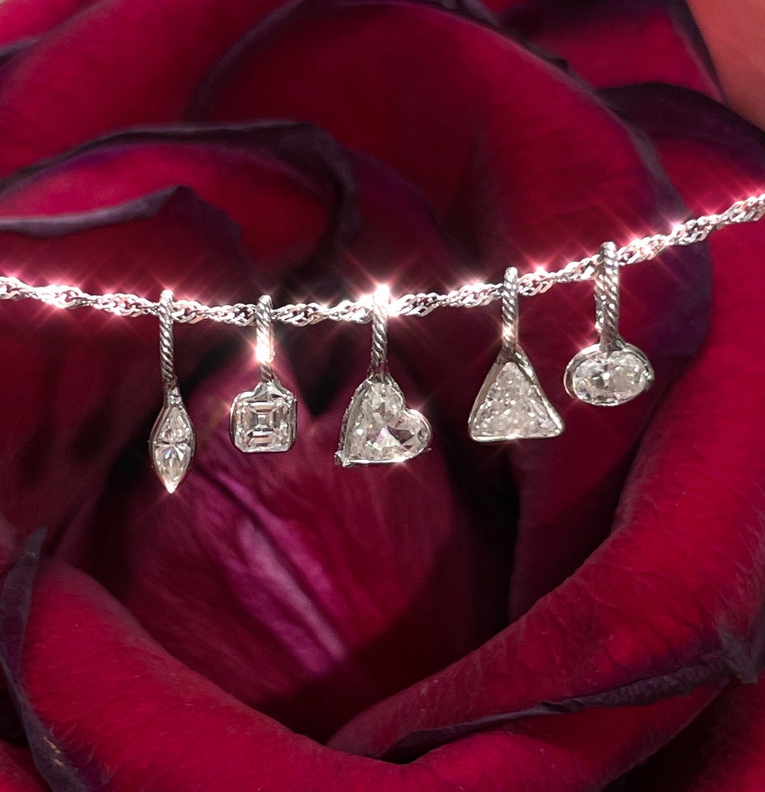 Marquis Heart Asscher Carre Oval Trillion Natural Diamond Solitaire 14K ...