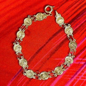 Solid 14K Yellow Gold Round Religious Christian All Saints Medallion ...