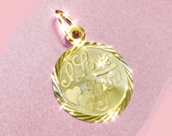 Engine Turned Heart Charm - Etsy