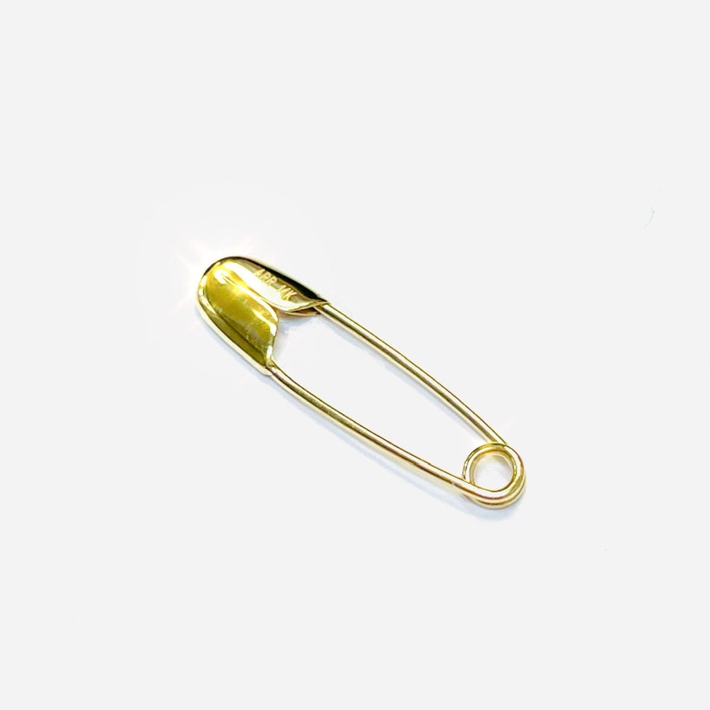 Solid 14K Yellow Gold .85” 23mm Safety Pin - Etsy