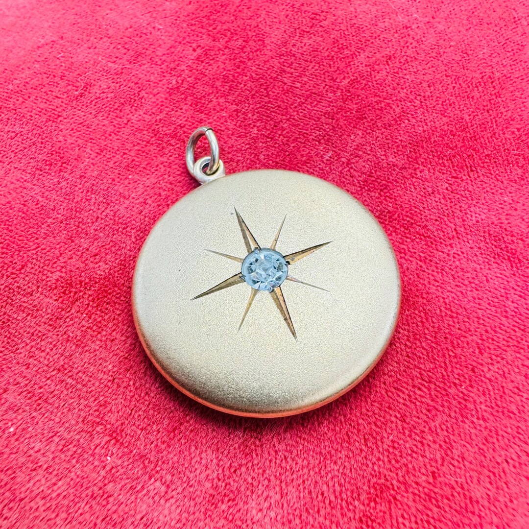 Antique Gold Filled Round Paste Star Set Medallion Pendant1.2 - Etsy