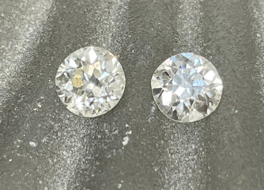 Antique Old Mine Cut Round Diamond Pair Loose 1.05CTW K L VS2 5mm - Etsy