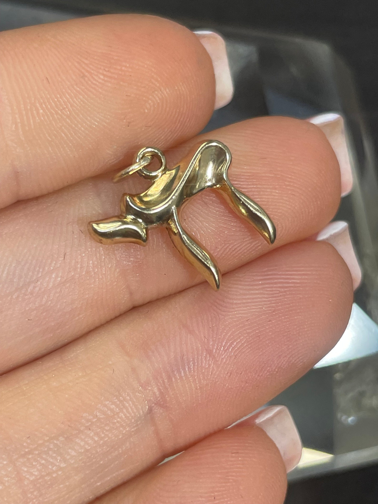Vintage 10K Yellow Gold Puffy Hebrew Letter Chai Pendant Charm - Etsy