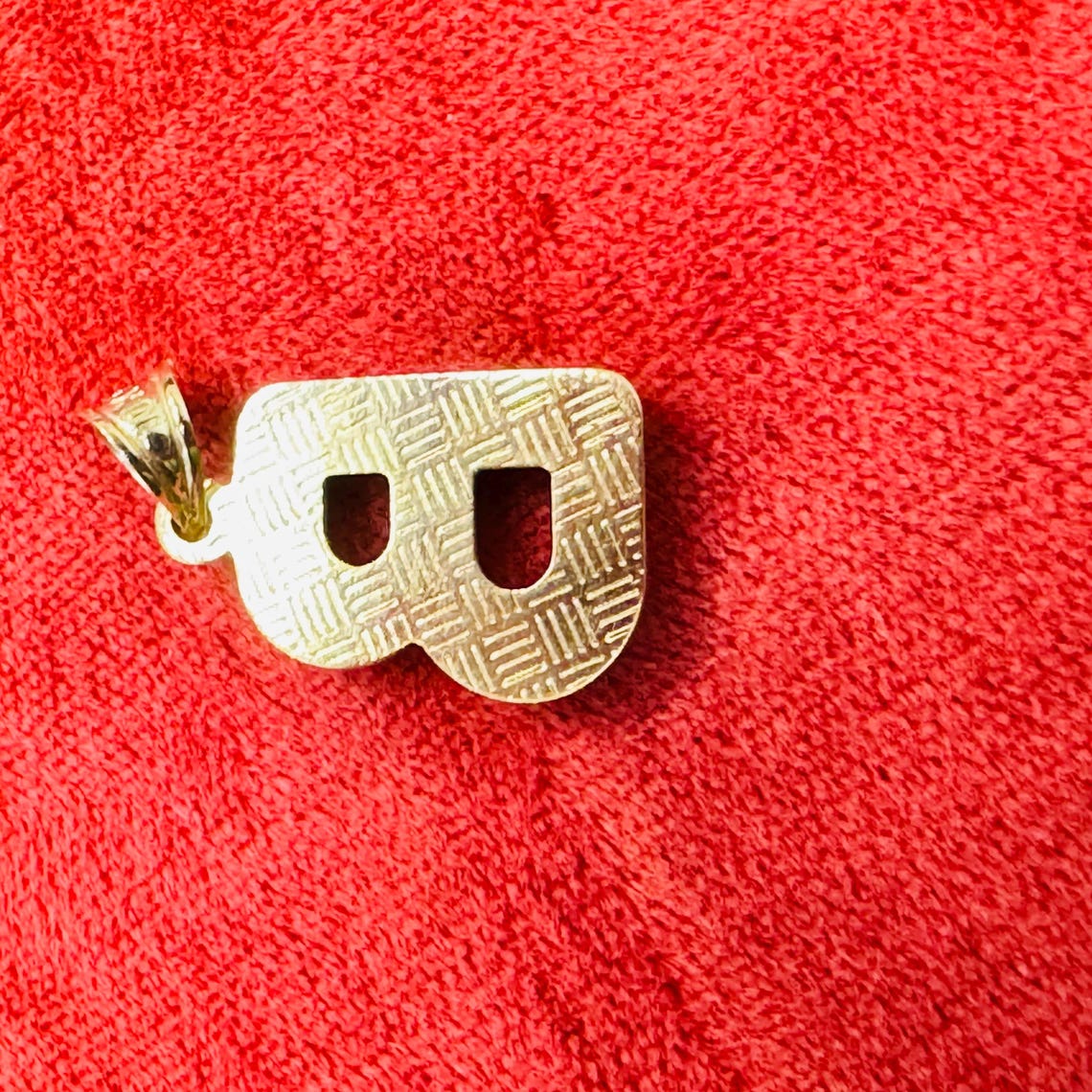 Cute 10K Yellow Gold Puffy Balloon Initial B Charm Pendant - Etsy