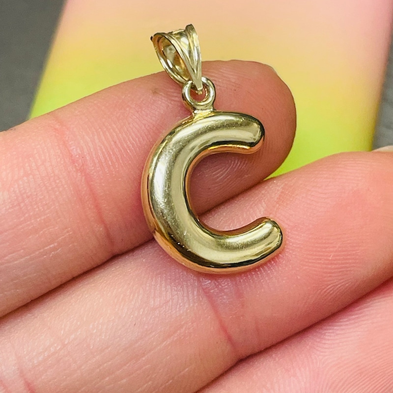 Gold Initial Charm - Etsy