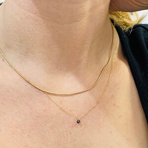 Solid 14K Yellow Gold 1mm 16 Supple Flexible Snake Chain Necklace 3.5g ...