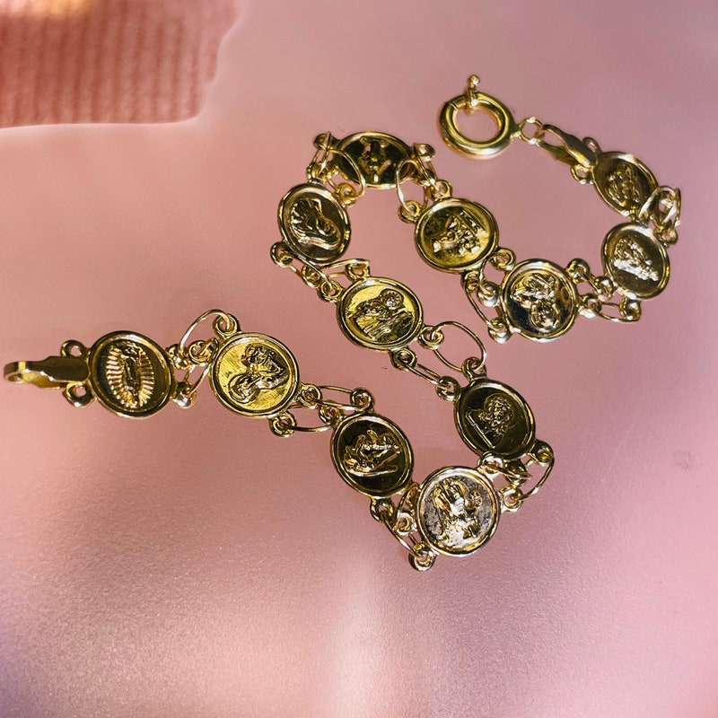 Gold Bracelet Saint - Etsy