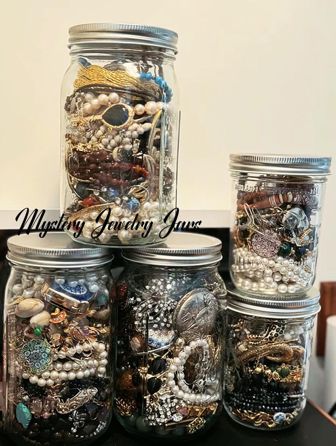 Mysterious Jewelry Jar - Vintage Series Treasure Jar, Selected Necklace ...