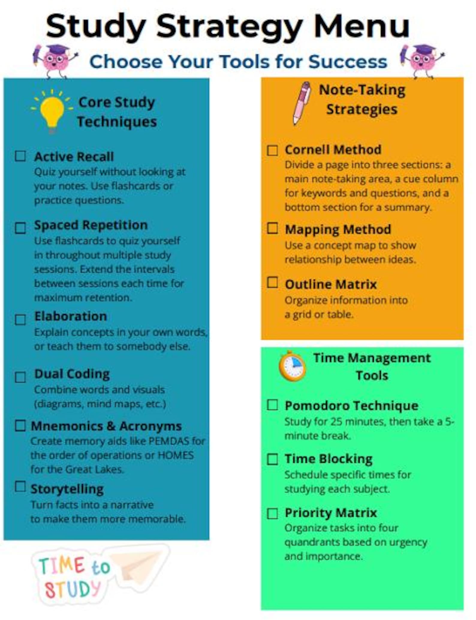 Student Study Skills Guide: Academic Success Planner (digital Download ...