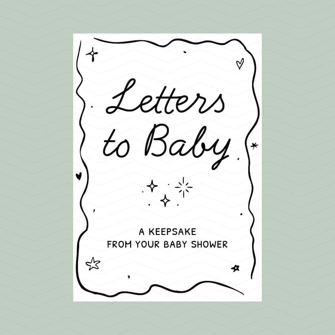 Letters to Baby Printable – Baby Shower Activity & Keepsake – Instant ...