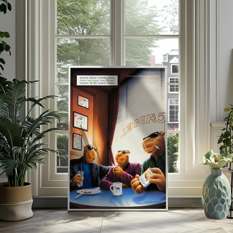 Vintage Joe Camel Ads Poster , Wall Art , Travel Poster , Room Decor ...