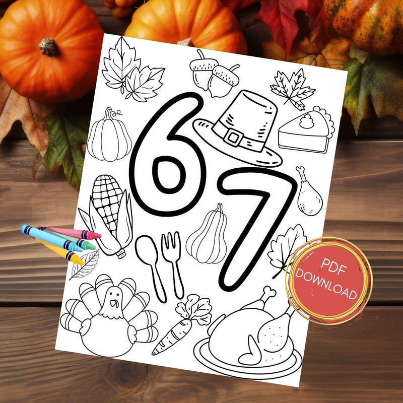 Six Seven Coloring Page - Etsy