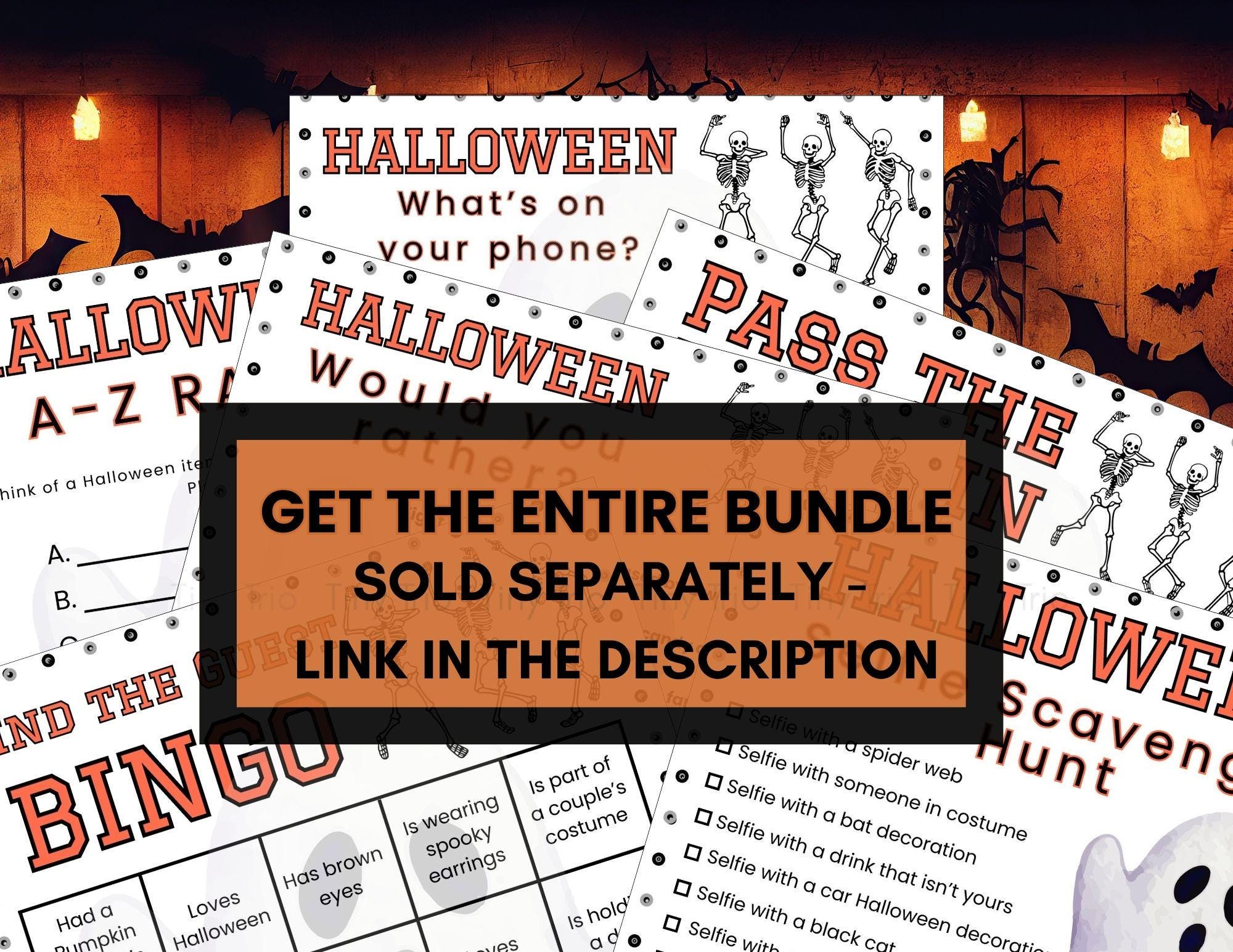 Selfie Scavenger Hunt | Halloween Game Night | Printable Party ...