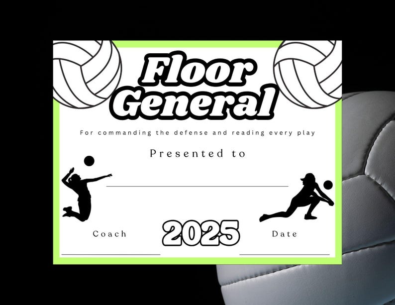 Volleyball Award Certificates | Funny Team Superlatives | Ready to ...