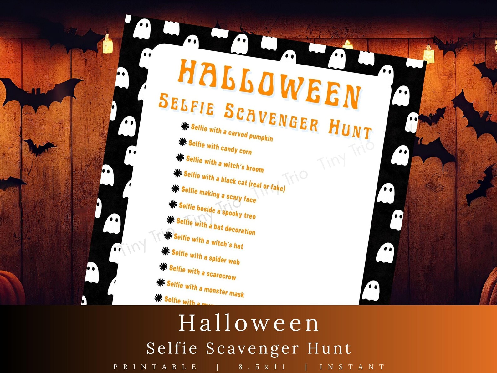 Halloween Selfie Scavenger Hunt: Teen & Adult Party Game (PDF Download ...