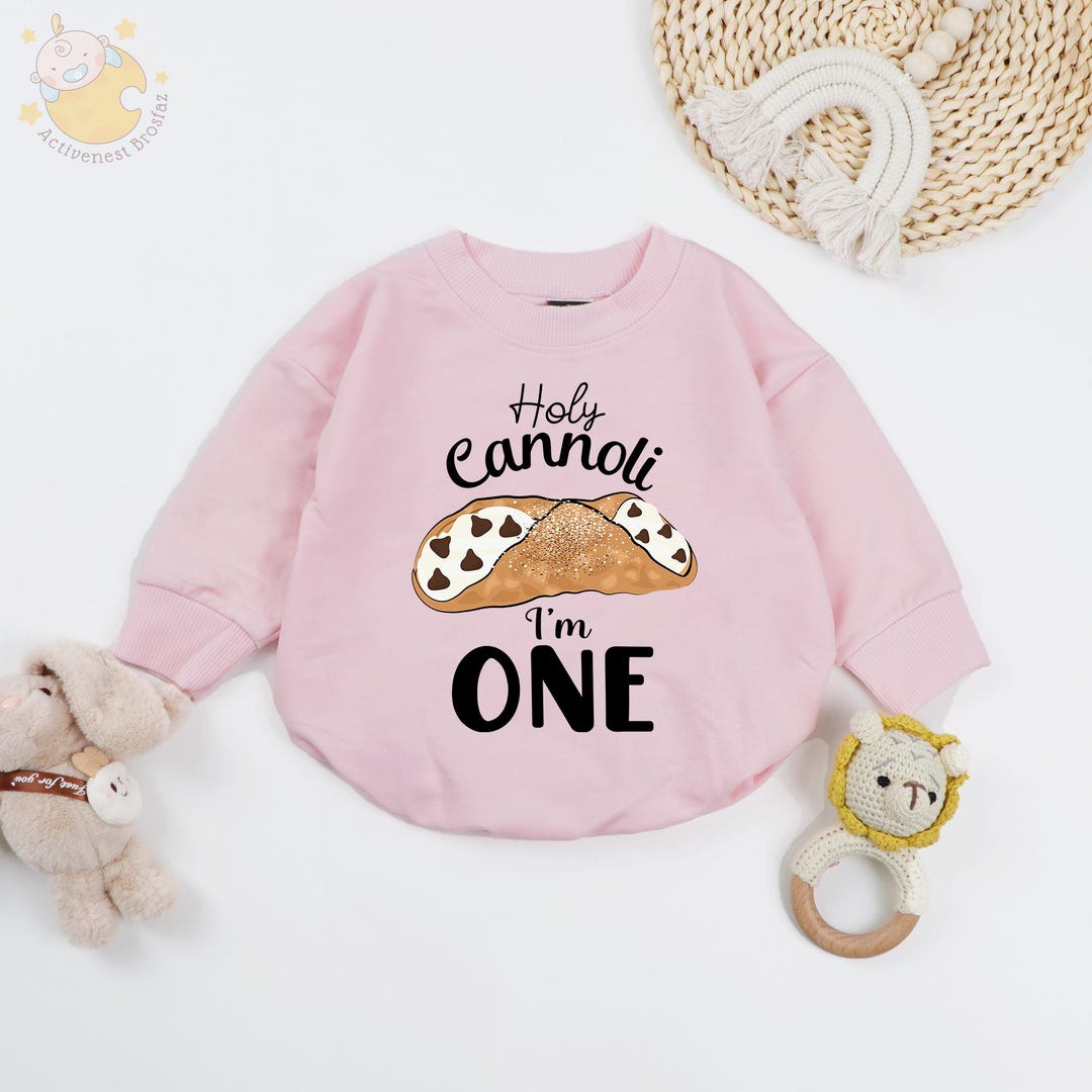 Holy Cannoli I'm One Baby Romper, Cute Italian Baby Shower Gift, Cute ...