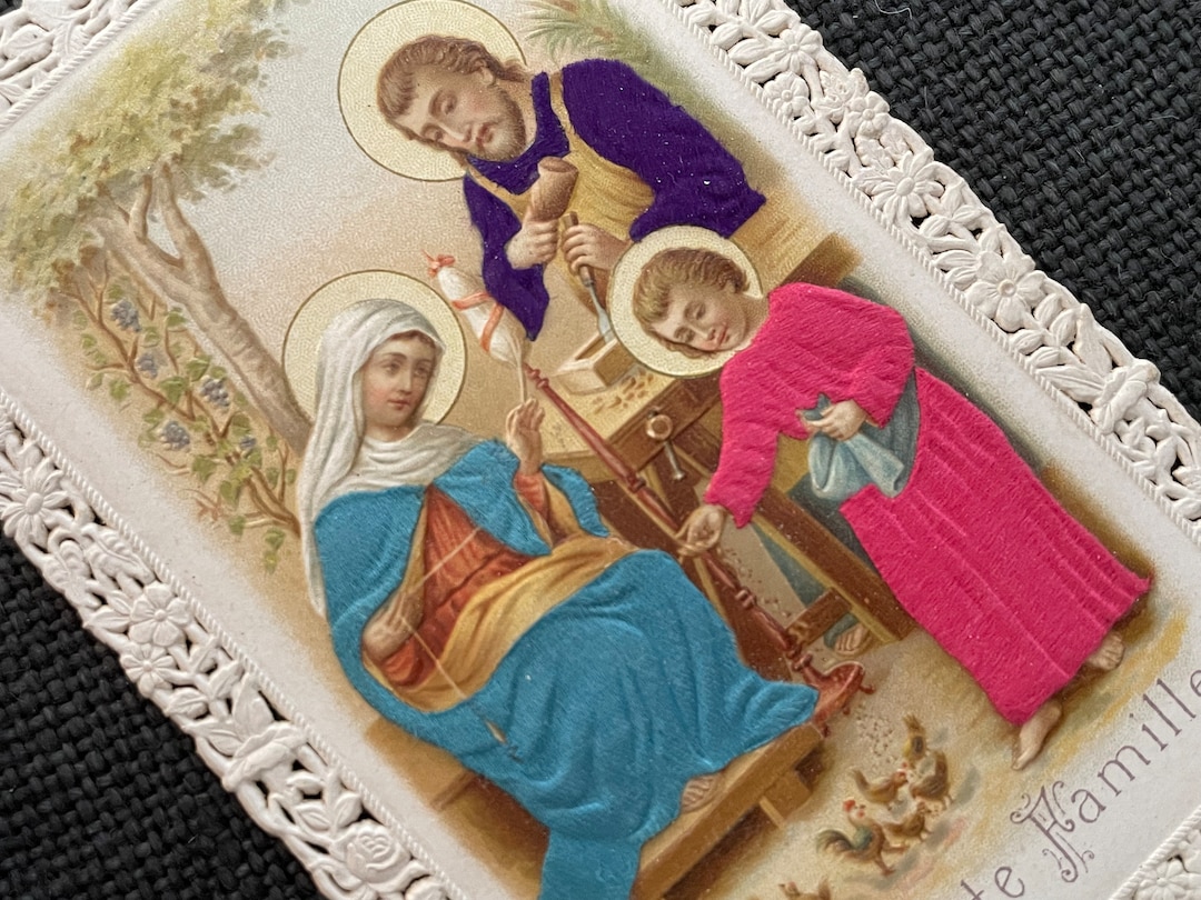 Vintage Holy Family Holy Card - Etsy