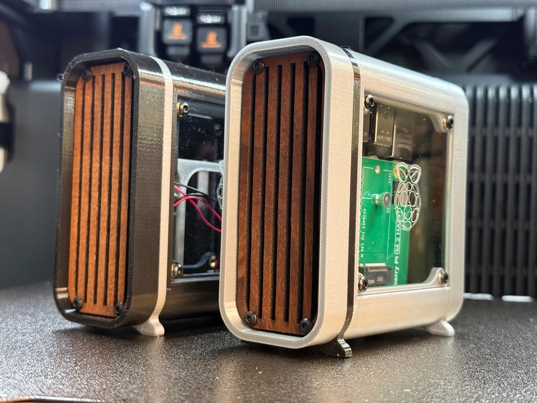 Classy Raspberry Pi Case (fractal North Pi Inspired With Real Walnut ...