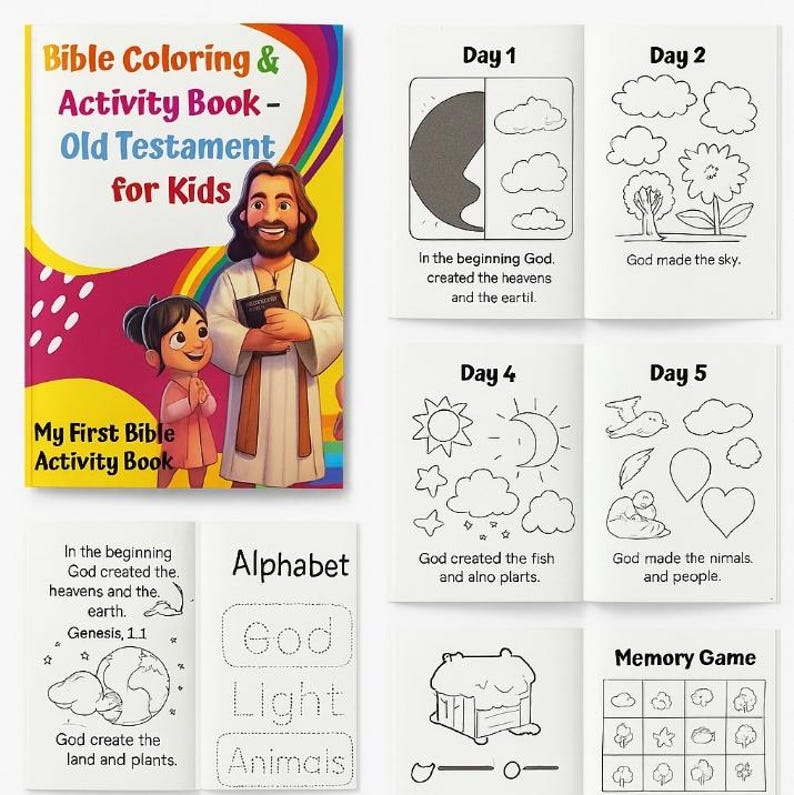 Bible Coloring & Activity Book – Old Testament for Kids | Games ...