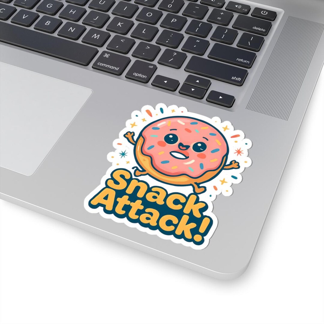Donut Kiss-cut Stickers, Snack Attack Fun Funny Sticker, Foodie Gift ...