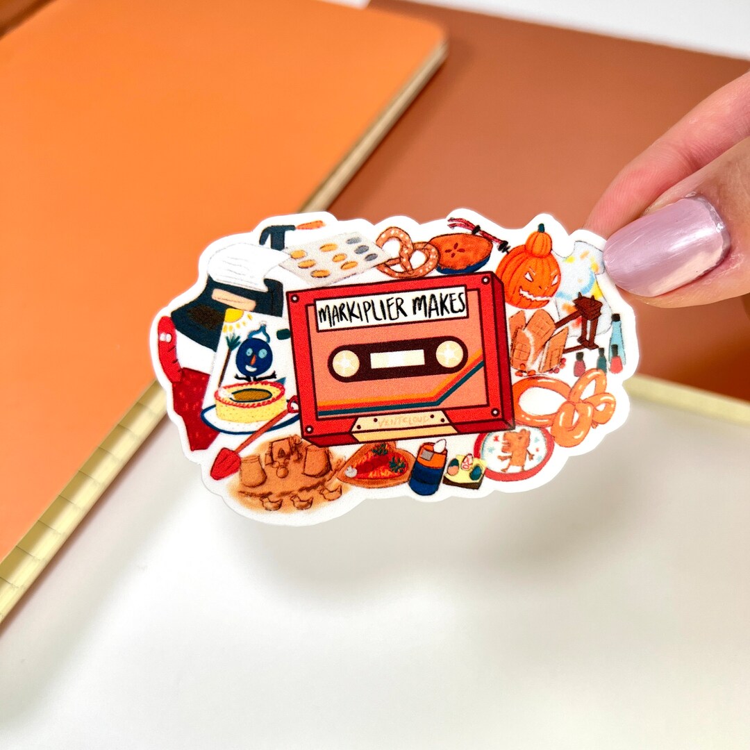 Lofi "markiplier Makes" Large Sticker | Waterproof Glossy Die Cut ...