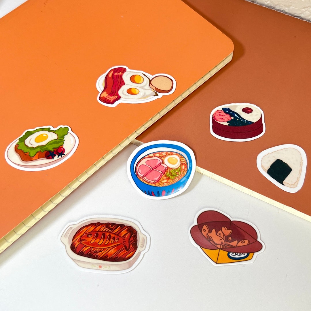 BUNDLE -anime Food Sticker Bundle Japanese Ramen and Snacks Glossy ...