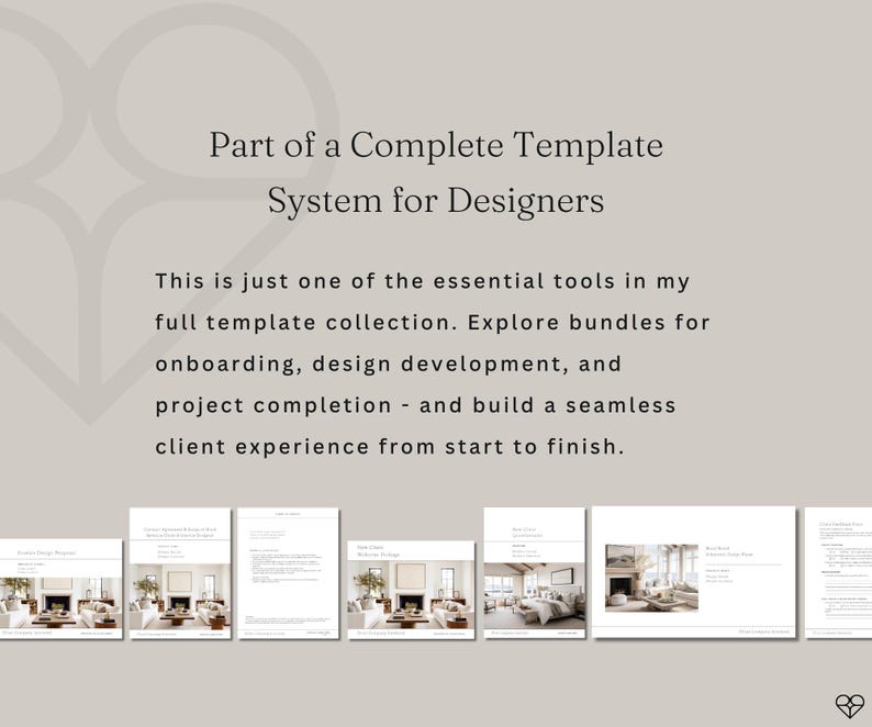Interior Design Proposal Template for Canva | Editable Client Document ...
