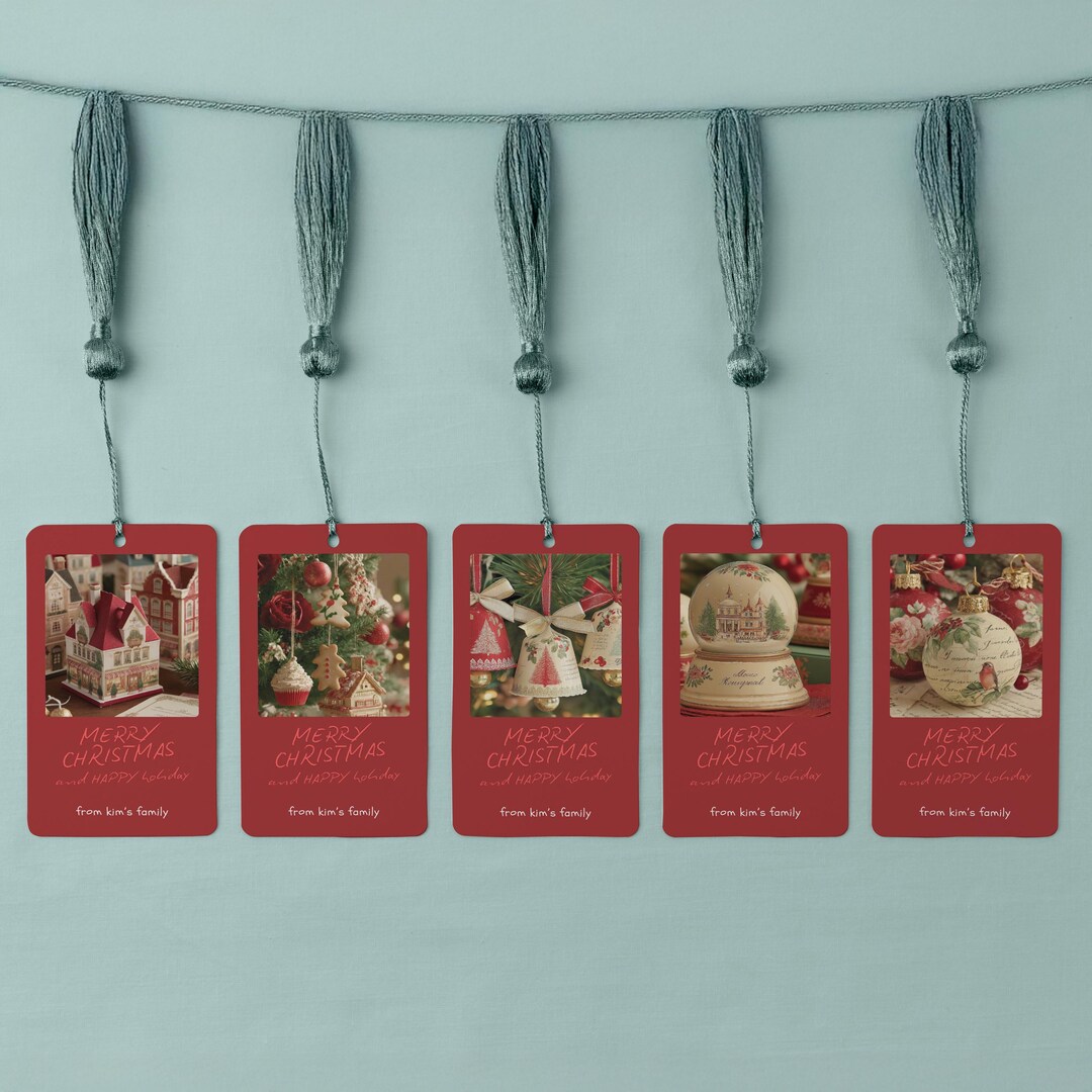 Vintage Christmas Gift Tags | Printable Holiday Label | Classic ...