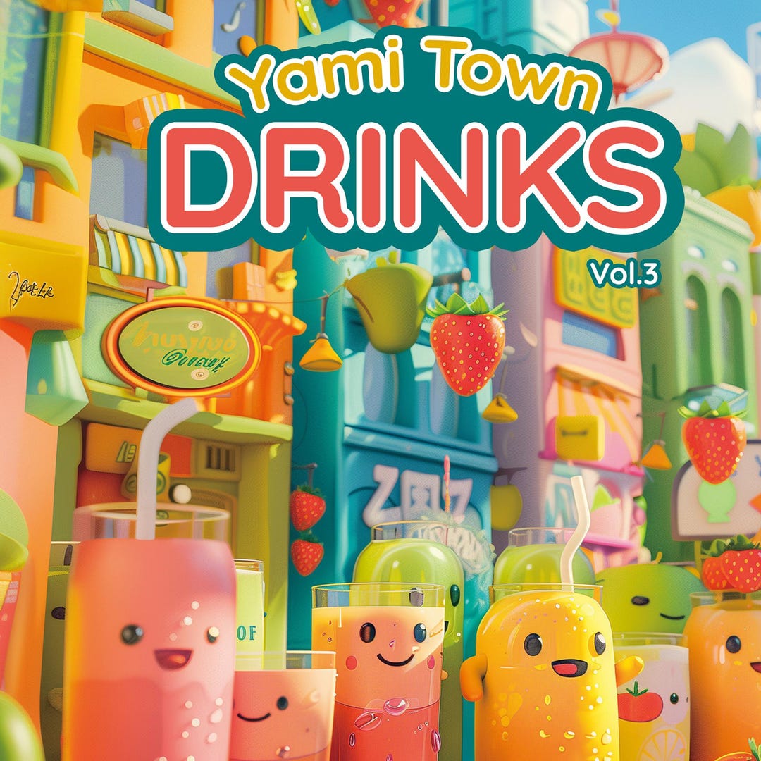 Yami Town Drinks – Fun Beverage Coloring Book PDF - Etsy