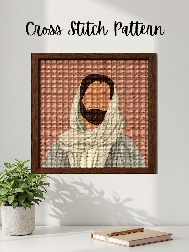 Simple Jesus Christ Cross Stitch Pattern Bundle | Christian Embroidery ...