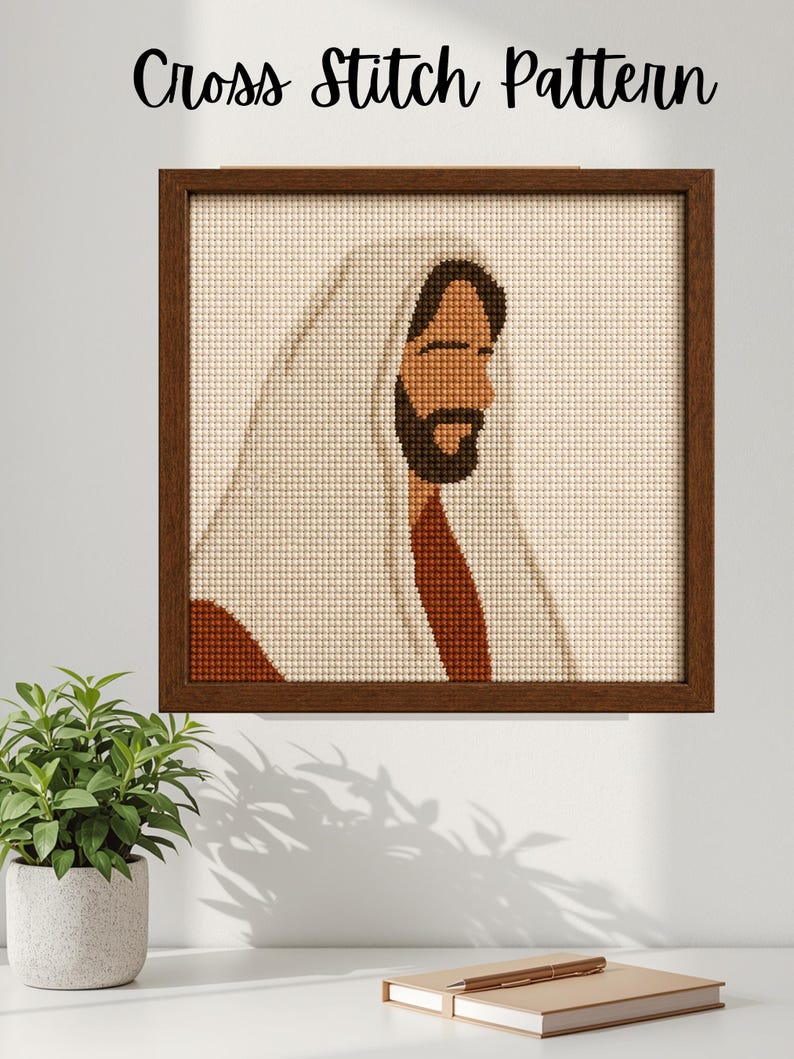 Simple Jesus Christ Cross Stitch Pattern Bundle | Christian Embroidery ...