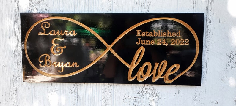 Couples Infinity Sign Personalized Established Sign Wedding - Etsy