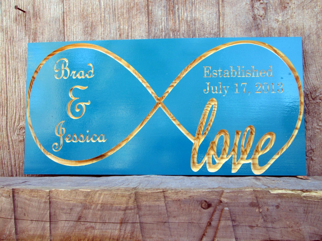 Couples Infinity Sign Personalized Established Sign Wedding - Etsy