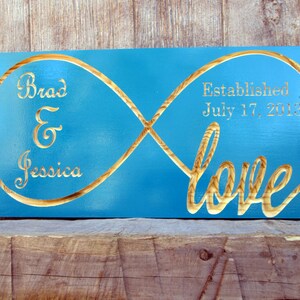 Couples Infinity Sign Personalized Established Sign Wedding - Etsy