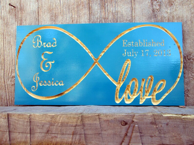 Couples Infinity Sign Personalized Established Sign Wedding | Etsy