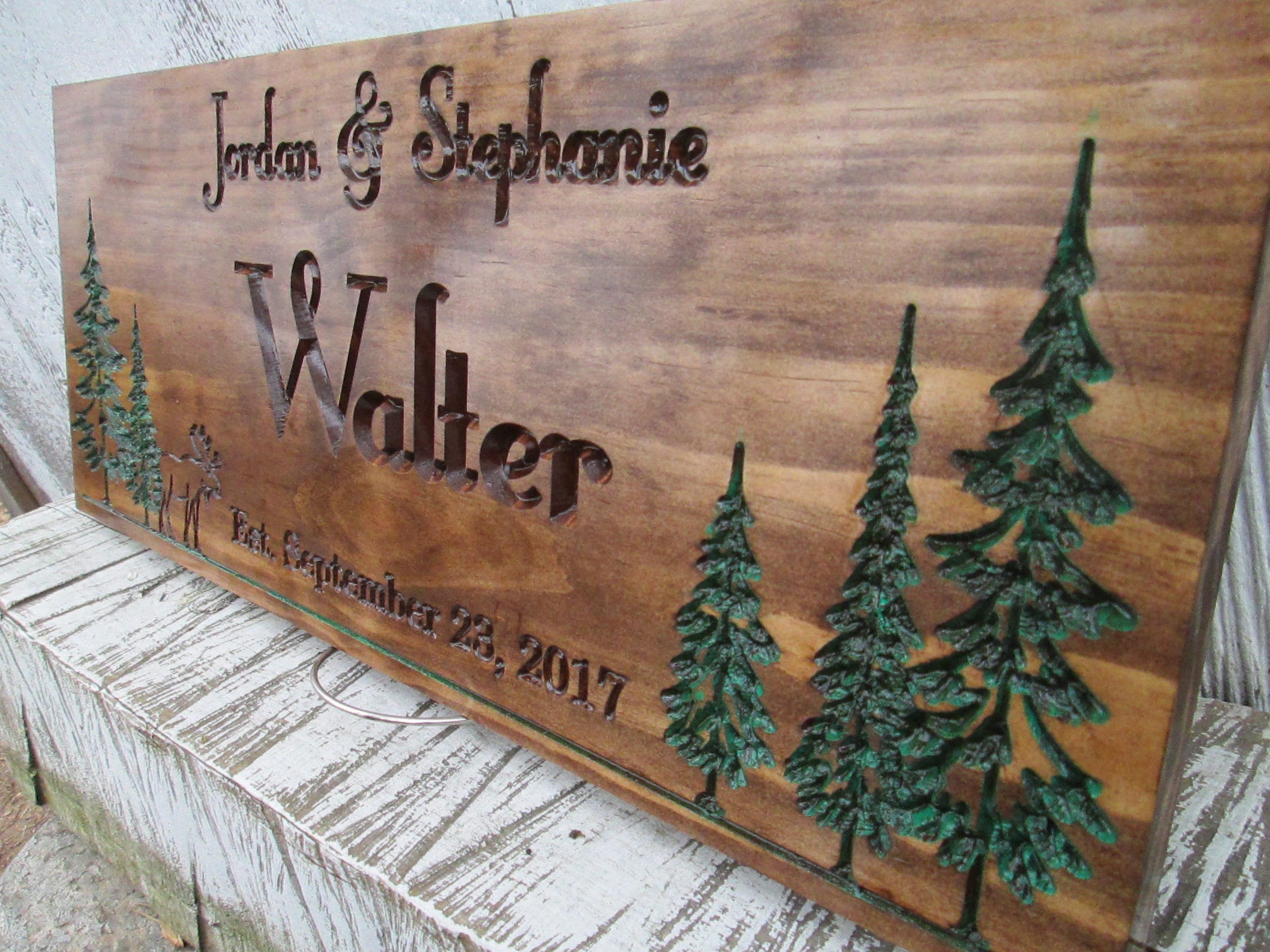 Carved Last Name Name Sign Address Sign for House Custom - Etsy
