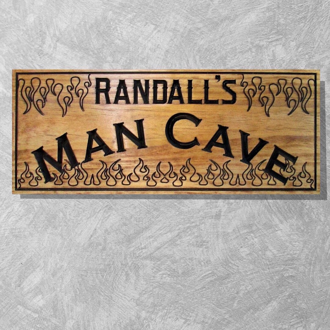 Personalized Wooden Man Cave Sign: Custom Color & Size - Etsy