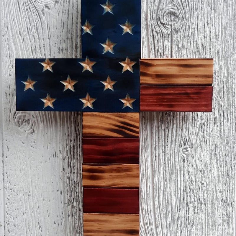 Wooden Flags With Cross - Etsy