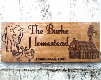 Wood Carved Farm Signs - Etsy