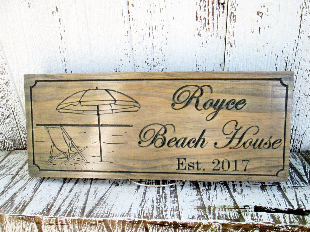 Custom Wooden Beach Sign: Hand-painted Coastal Decor - Etsy
