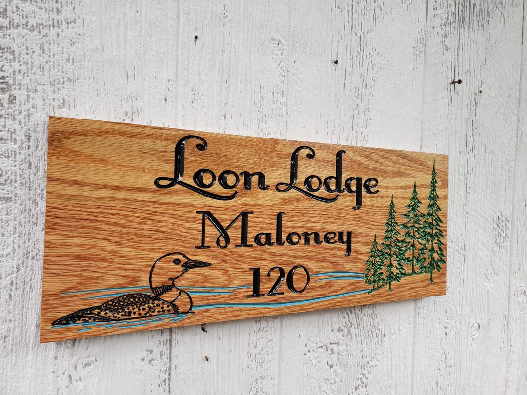 Custom Wood Loon Sign: Hand-painted Cottage Decor - Etsy
