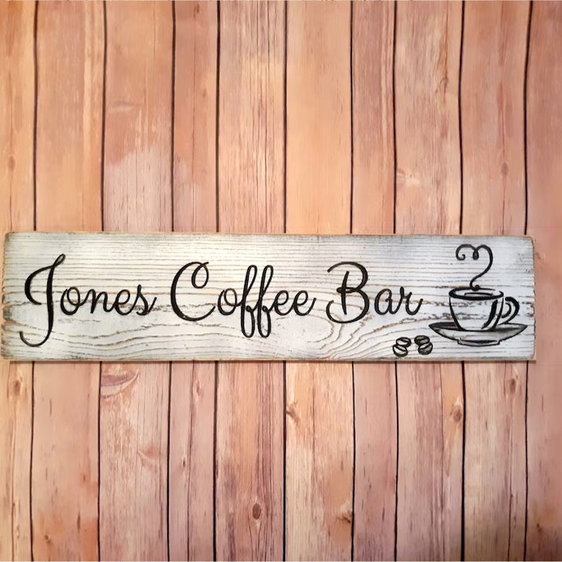 Wooden Coffee Sign - Etsy