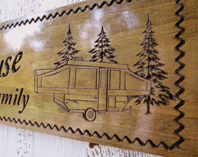 Camping Signs Pop up Camper Sign Campsite Sign Custom Wood Signs ...